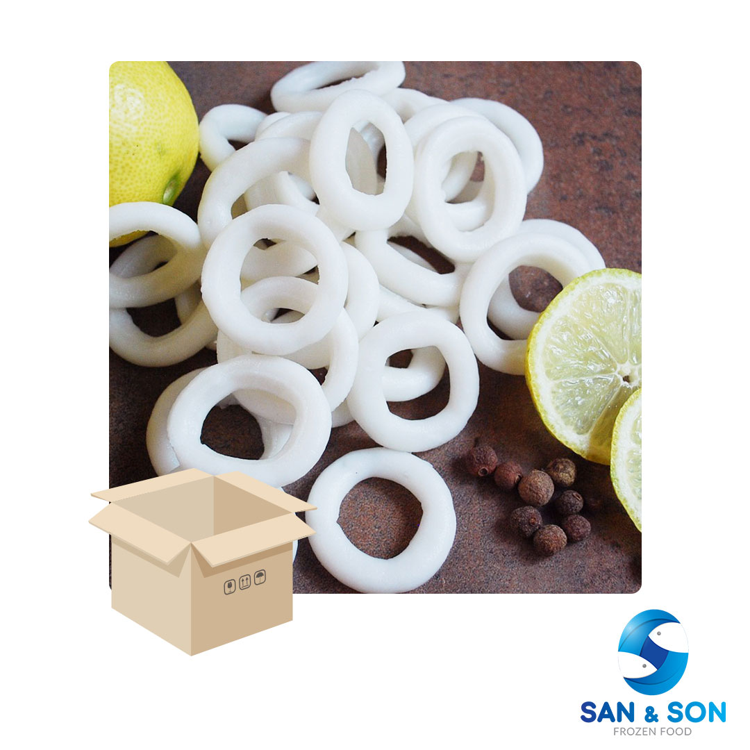 Frozen Squid Ring 10KG± 1 carton (10 ptks) - Sotong ring